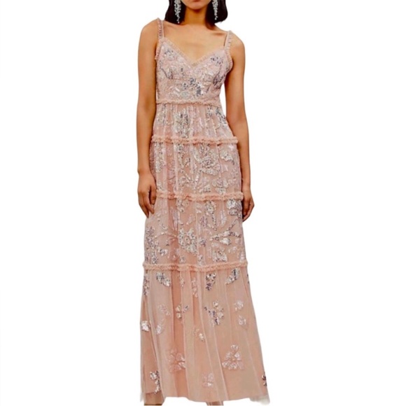 Needle & Thread | Dresses | Needle Thread Bhldn Floral Gloss 4 S Pink ...